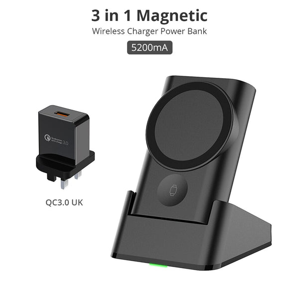 Wireless Magnetic Power Bank 2 in 1 for iPhone & Apple Watch